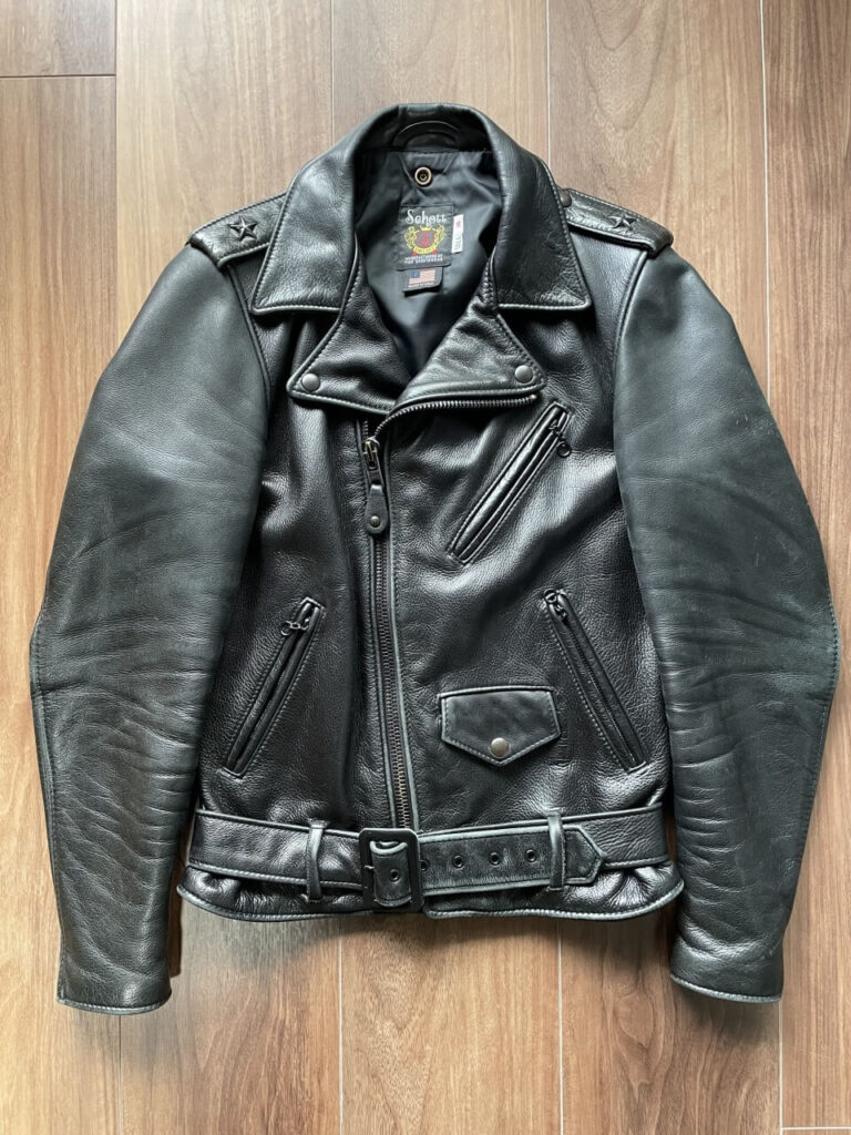 【schott 513UST】オールブラックのワンスターダブルライダースを紹介！荒々しいシボ革で不良っぽくキメる！ - スケオのアメカジ紹介ブログ